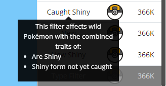 [Bug]: Caught Shiny Filter not working · Issue #4478 · pokeclicker ...