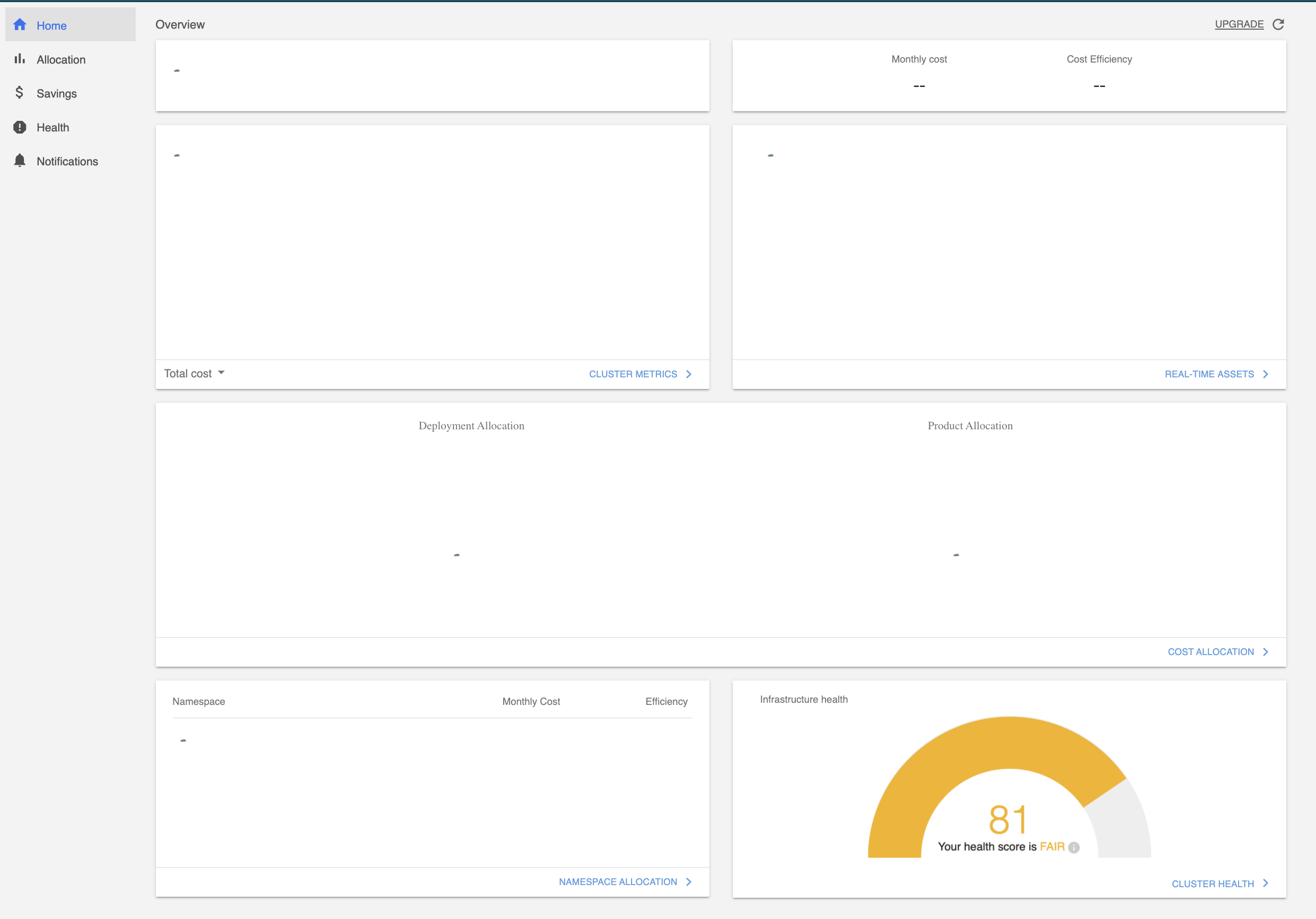 Certain UI elements not loading when they are no PVs in the cluster · Issue #263 · opencost ...