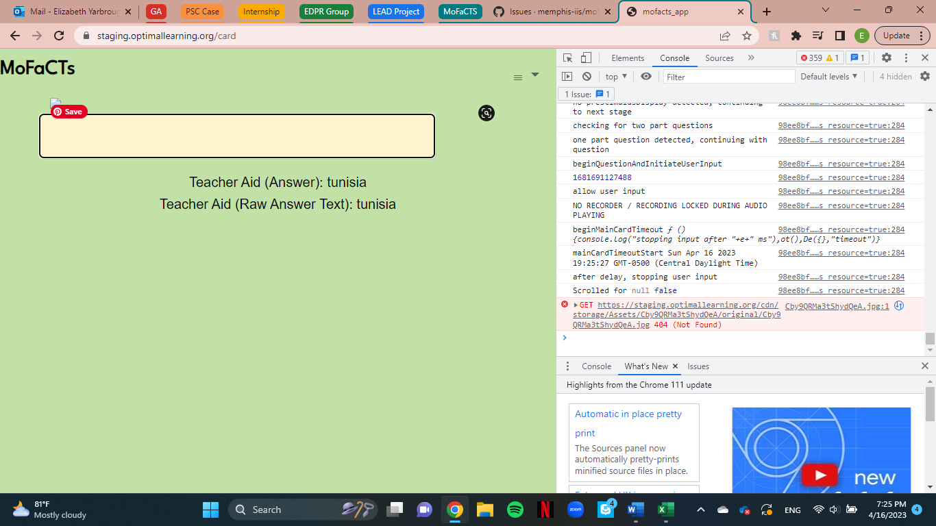 No images for some items, no countdown if gotten wrong · Issue #1111 · memphis-iis/mofacts · GitHub