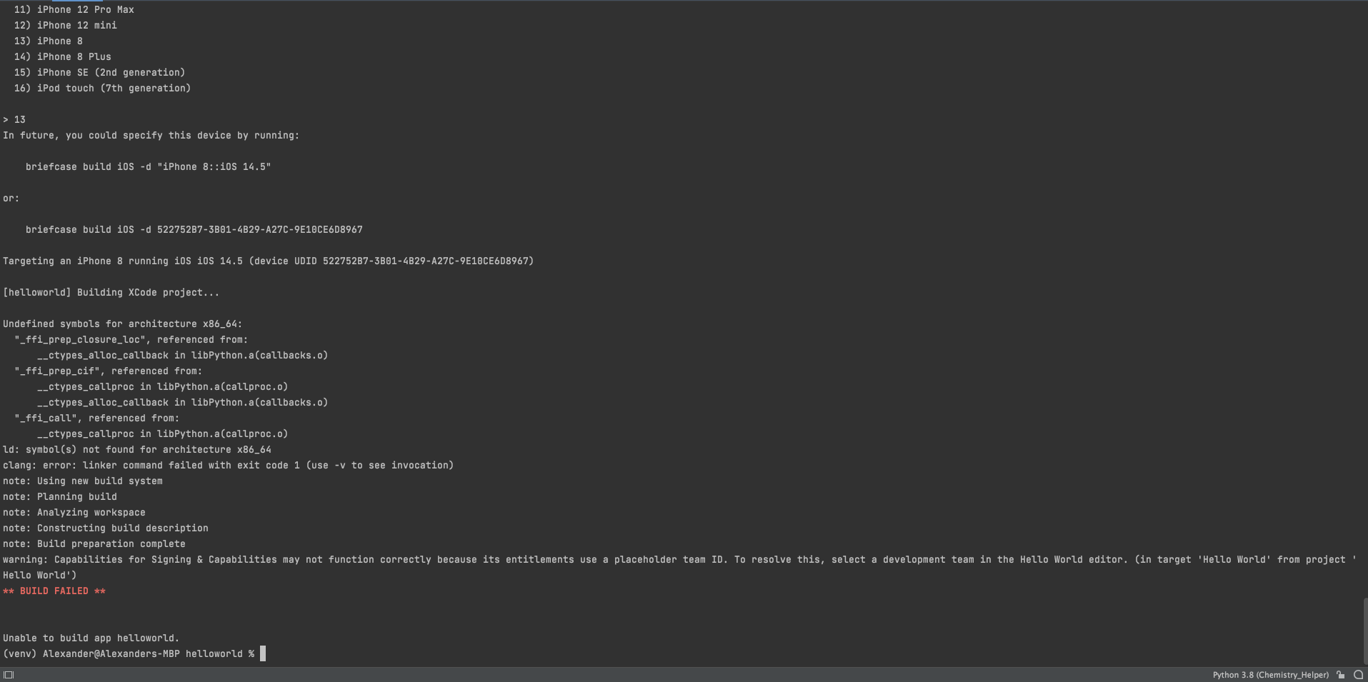 Build Fails for iOS · Issue #114 · beeware/beeware · GitHub
