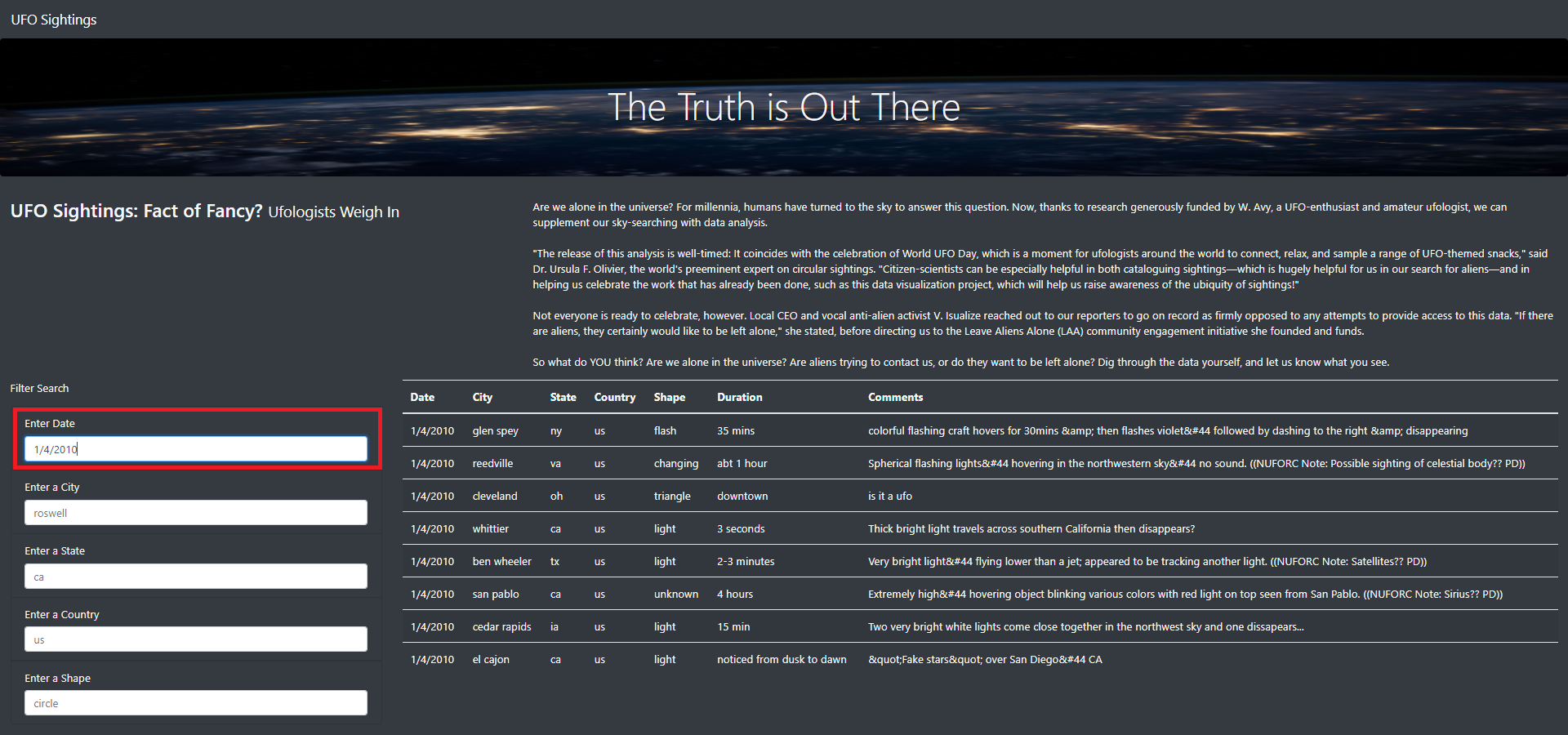 GitHub - mrodenberg9055/UFOs