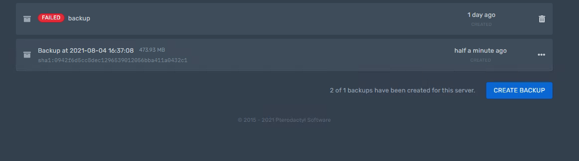 Backup bug 1.5.1/others · Issue #3525 · pterodactyl/panel · GitHub