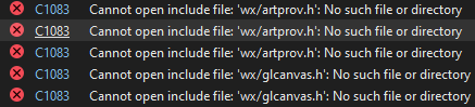 "Cannot open include file 'wx/*.h': No such file or directory" error when building under windows ...