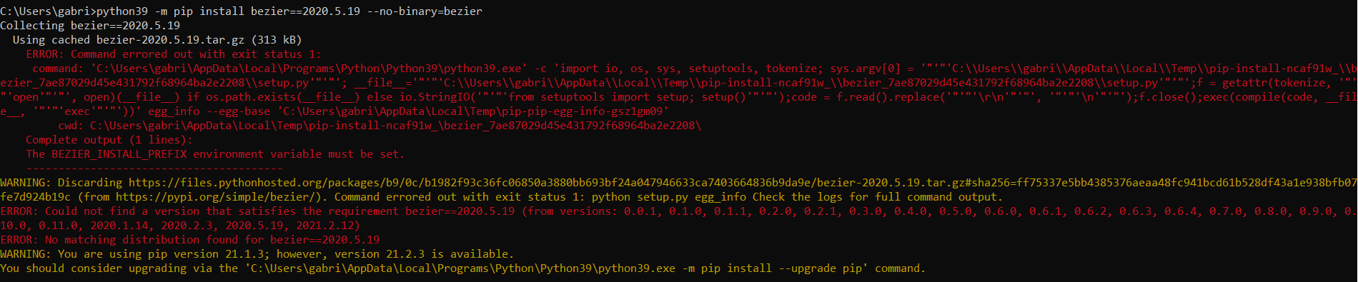 Problem installing libbezier · Issue #268 · dhermes/bezier · GitHub