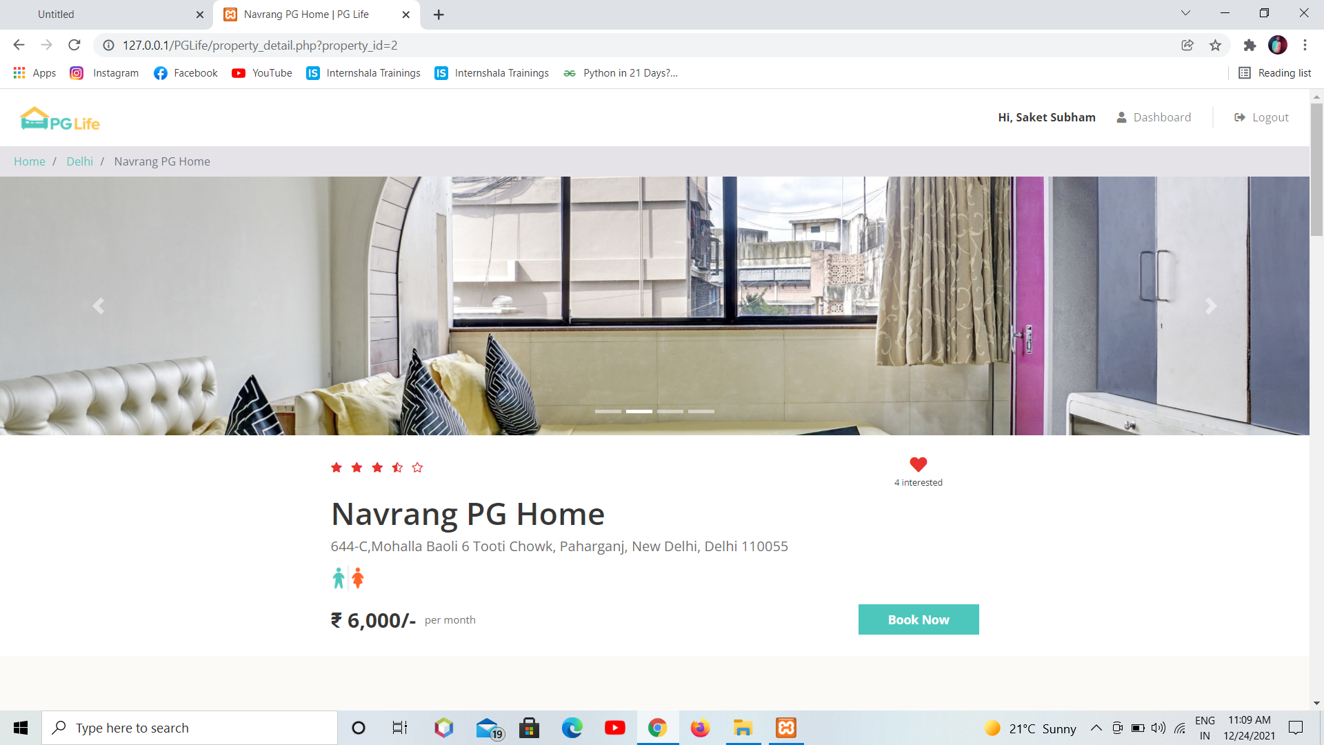 GitHub - ItsmeSaket/PG-Life: PG Life is a website which I have created ...