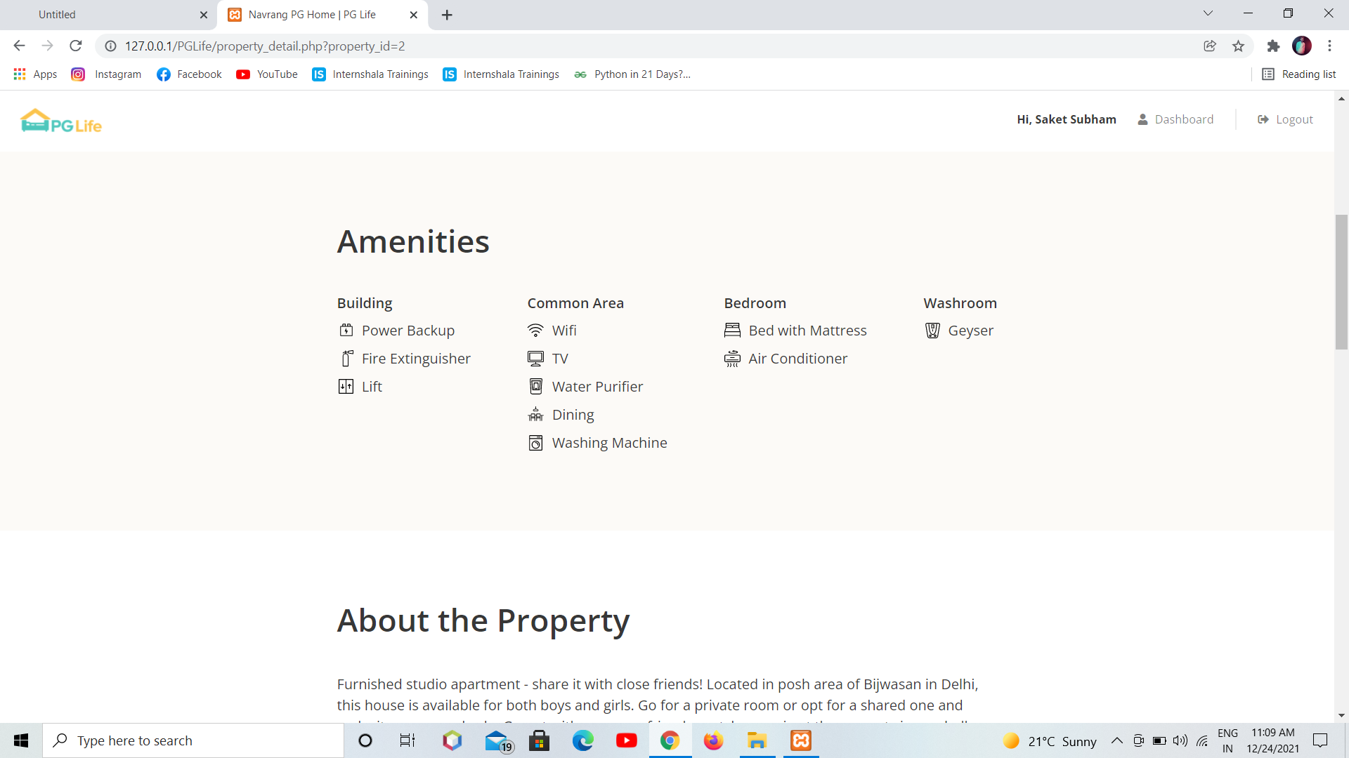 GitHub - ItsmeSaket/PG-Life: PG Life is a website which I have created ...