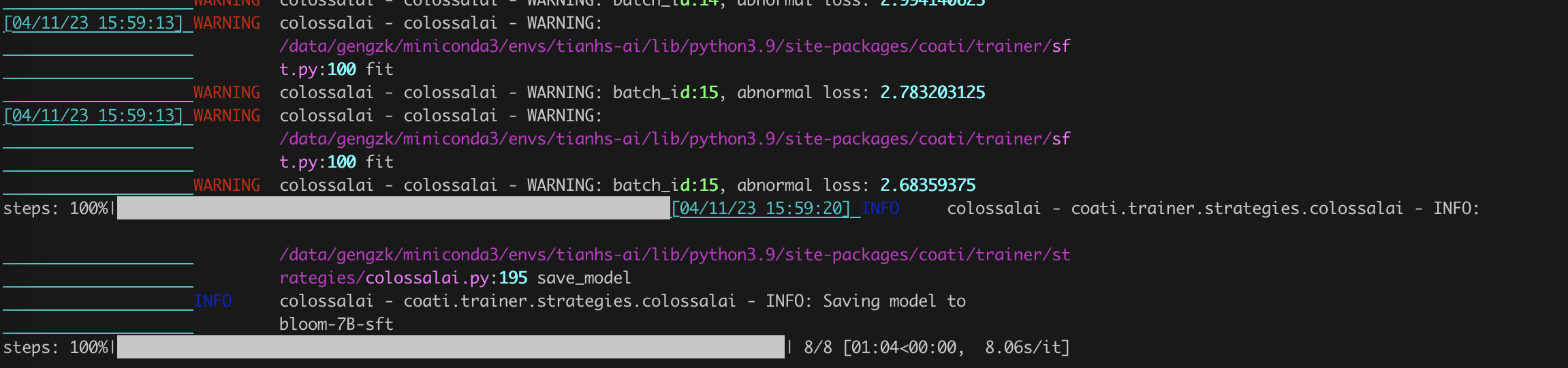 [BUG]: After the training of bloom model, model parameters failed to be saved · Issue #3527 ...