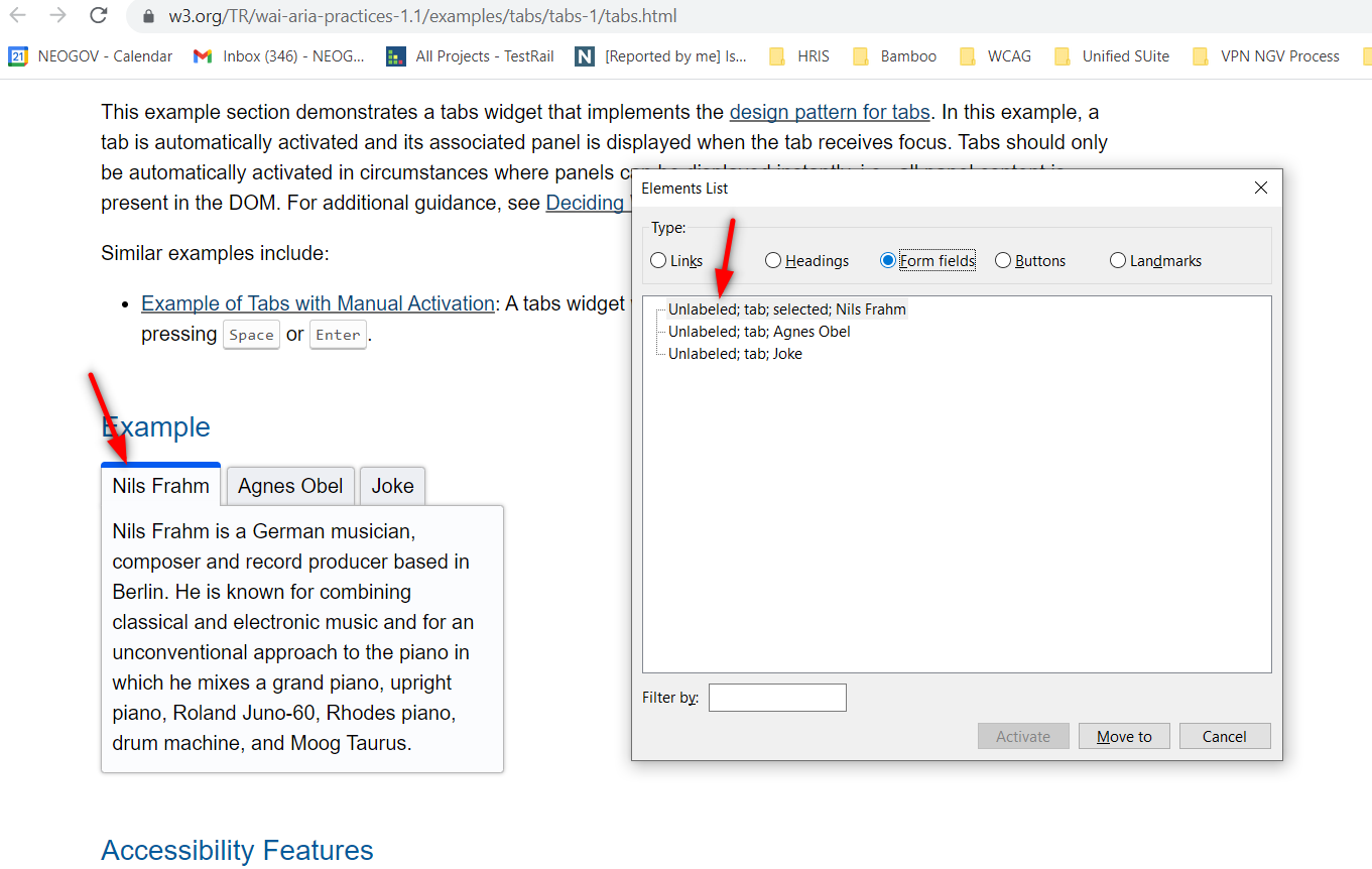 Unlabeled is prepended before labelled radio elements while in elements list · Issue #11165 ...