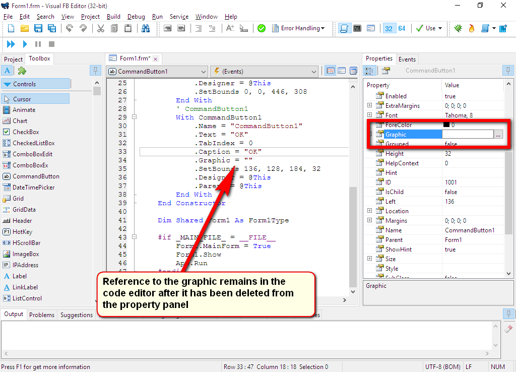 Bug when deleting an icon from a command button · Issue #512 · XusinboyBekchanov/VisualFBEditor ...