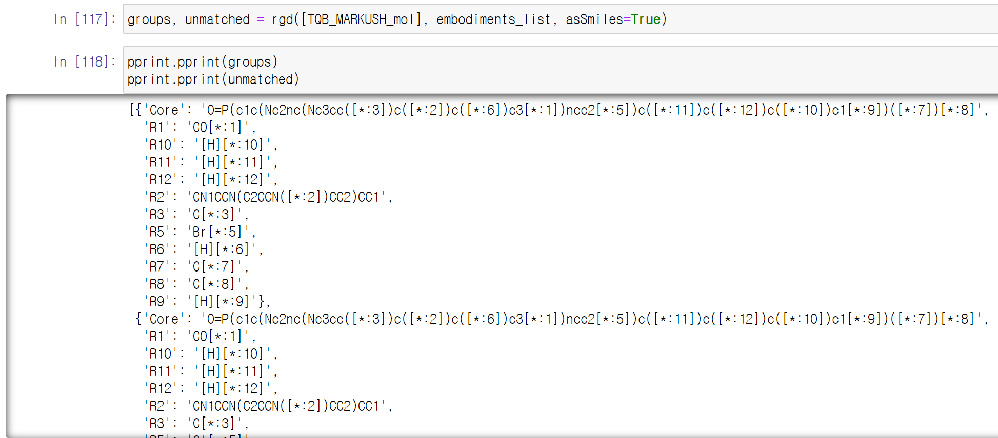 Keep getting changed core after RGroupDecompose... · rdkit rdkit · Discussion #4451 · GitHub