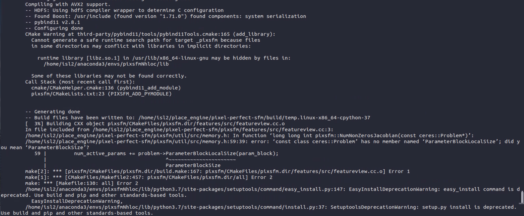 cannot run " pip install -e . " to install pixsfm · Issue #72 · cvg/pixel-perfect-sfm · GitHub