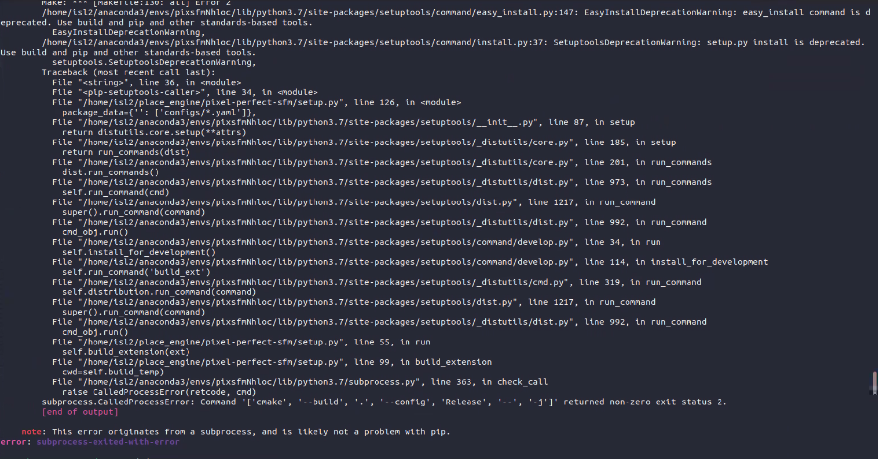 cannot run " pip install -e . " to install pixsfm · Issue #72 · cvg/pixel-perfect-sfm · GitHub