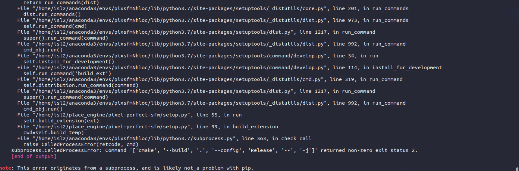 cannot run " pip install -e . " to install pixsfm · Issue #72 · cvg/pixel-perfect-sfm · GitHub