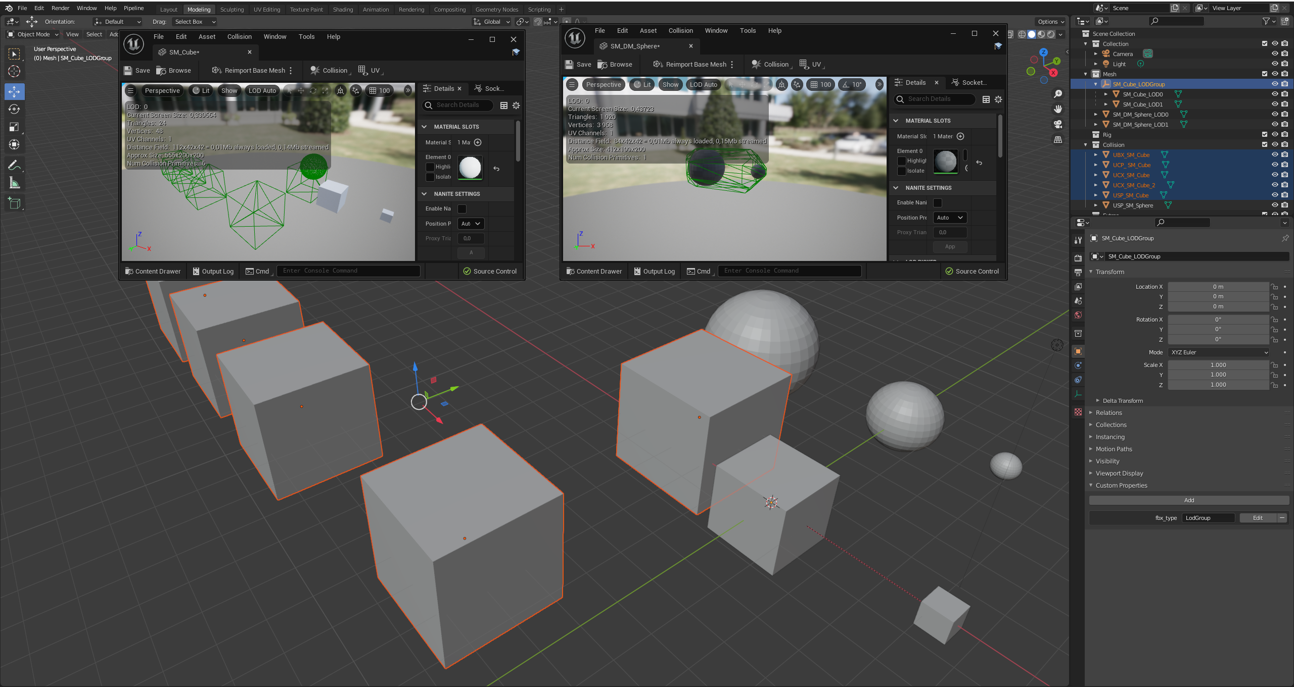 Send To Unreal Add Support For Adding Simple Or Complex Collisions Directly · Issue 341