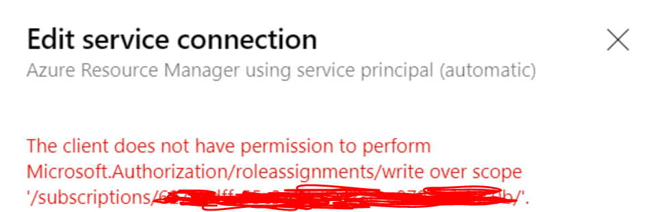 Shared Service Connections Requires Azure Roleassignmentswrite Permission To Rename · Issue 