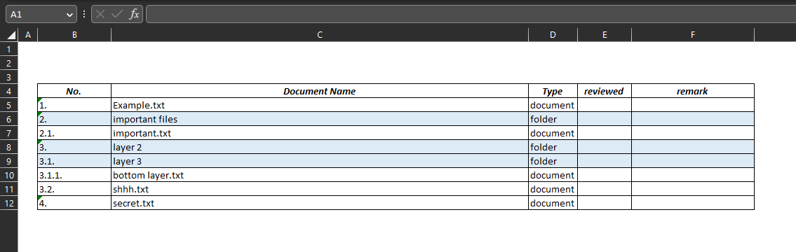 Github Thorgehamprechtfts Filestructuretoexcel Spreadsheet Programm To Scan A Folder 