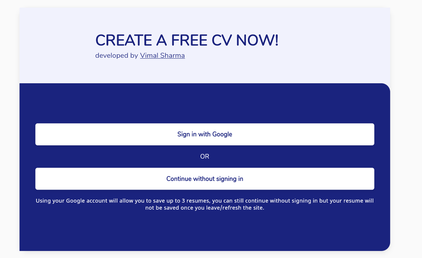 GitHub - vimalgits/CV-maker-app