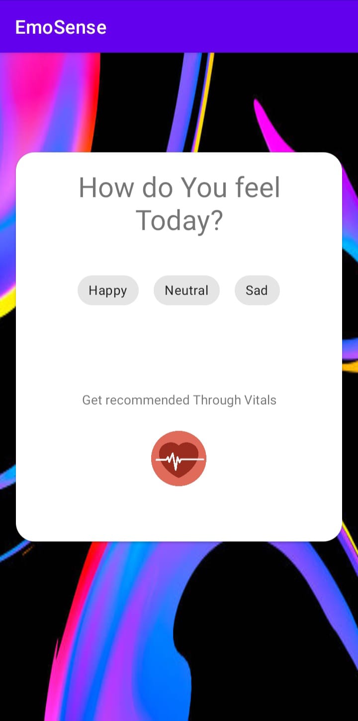 GitHub - AshwinSheoran02/EmoSense-App: The app recommends music on the ...