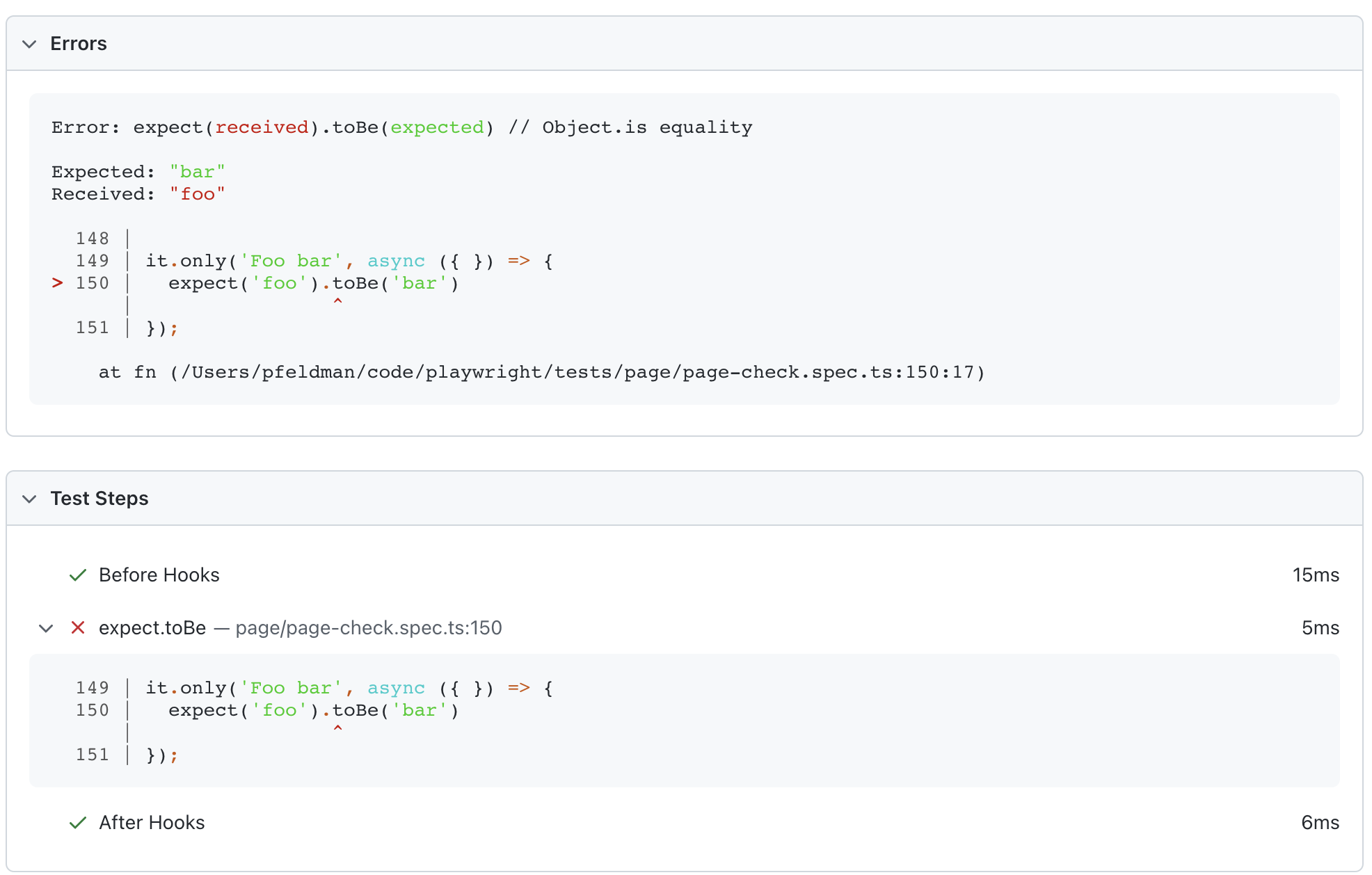 [Feature] better report for expect · Issue #22213 · microsoft/playwright · GitHub