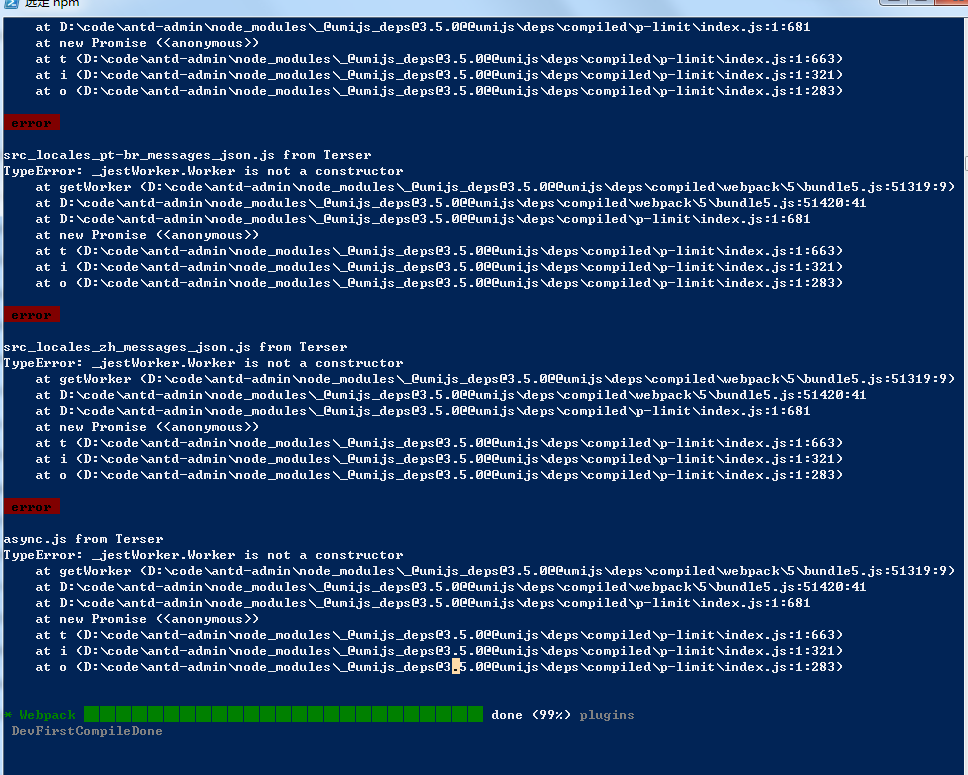 npm run start启动报错 · Issue #1106 · zuiidea/antd-admin · GitHub