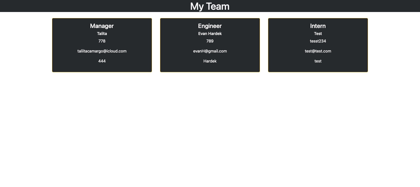 GitHub - taliitacamargo/team-profile-generator