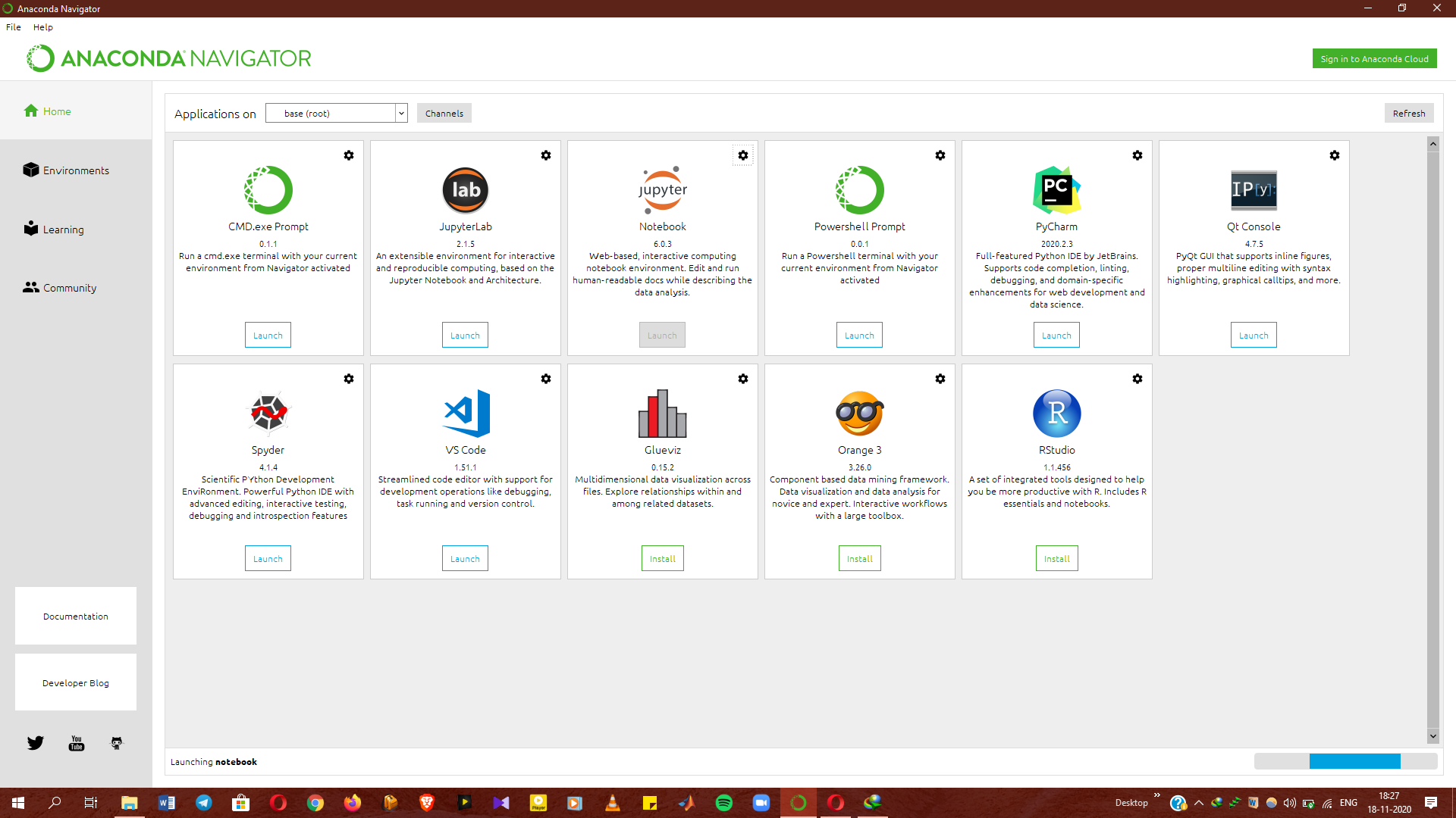 Unable to launch Jupyter notebook from Anaconda Navigator but notebook ...