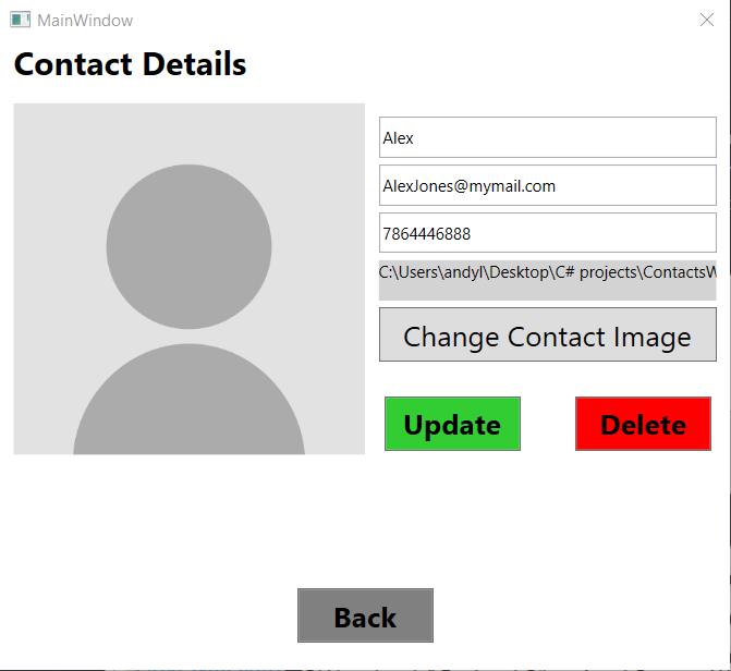 GitHub - AndyJL1999/ContactsApp: A contacts app made with WPF.