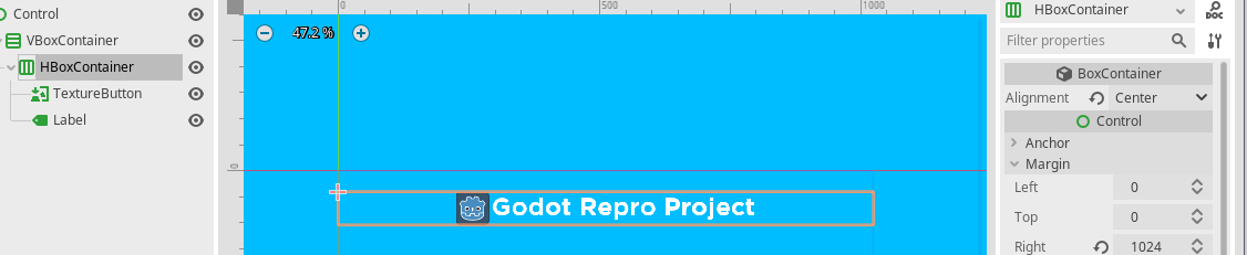 HBoxContainer result looks different in editor and game · Issue #63196 · godotengine/godot · GitHub