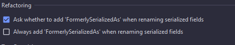 FormerlySerializedAs - Rename dialog doesn't offer adding attribute with ~auto-add~ setting ...