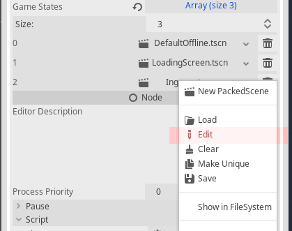 Exported PackedScene Field - Rightclick->Edit for assigned resource not working · Issue #43799 ...