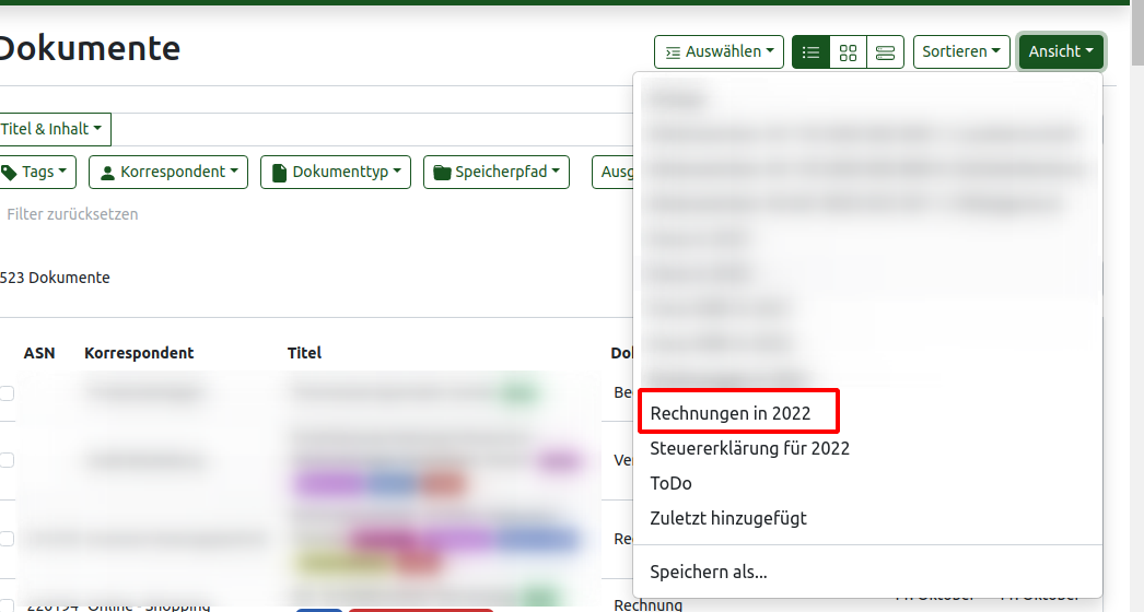 Bug Dropdown For Saved Views Without Action · Issue 1791 · Paperless