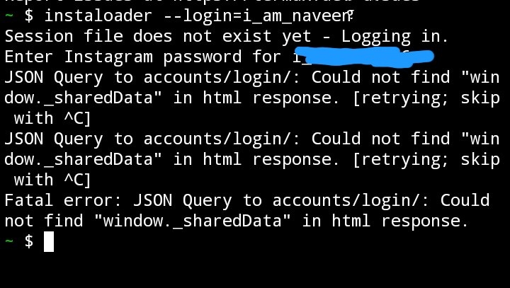 Login Error · Issue 2051 · Instaloaderinstaloader · Github 
