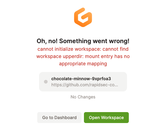 Cannot initialize workspace when "Full Workspace Backup" flag is enabled · Issue #4121 · gitpod ...