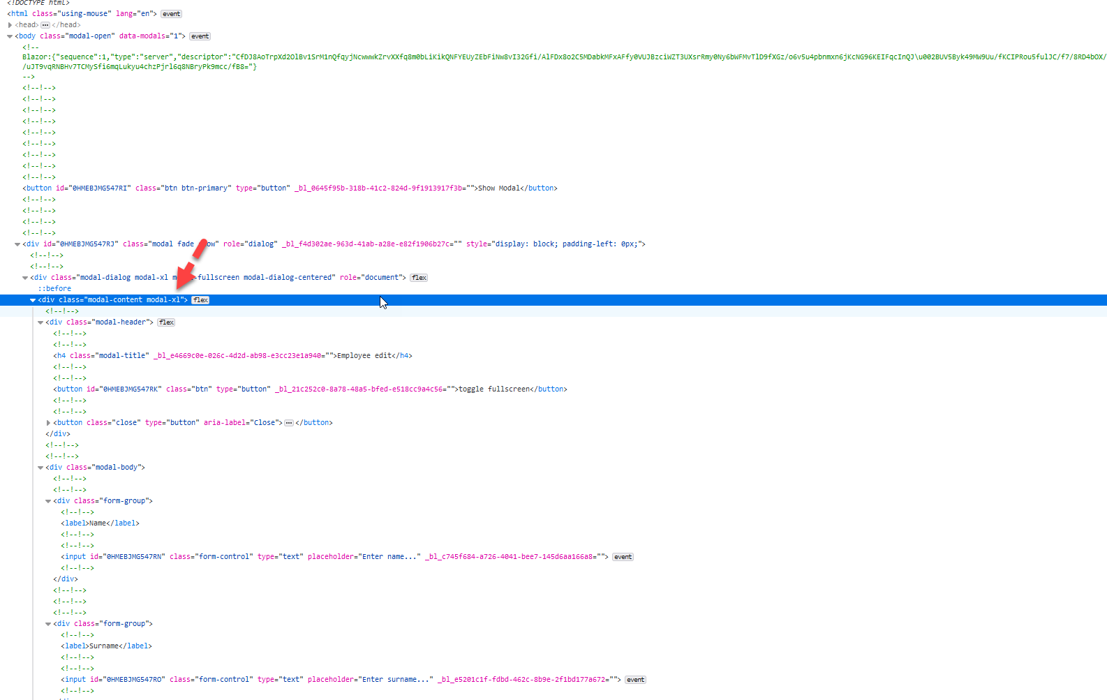 Modal fullscreen mode not working when modal content size is not ...