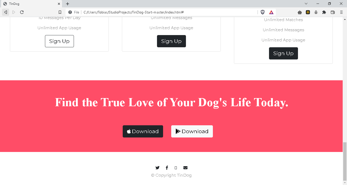 GitHub - tobiasprima/TinDog