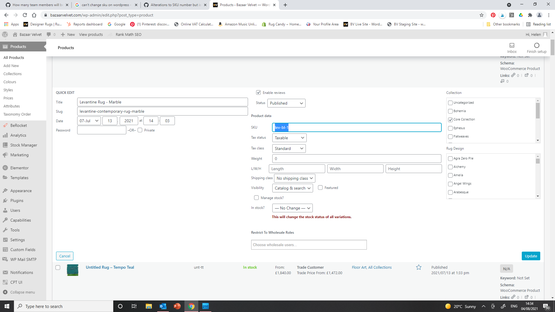 Alterations to SKU number isn't saving · Issue #30420 · woocommerce ...