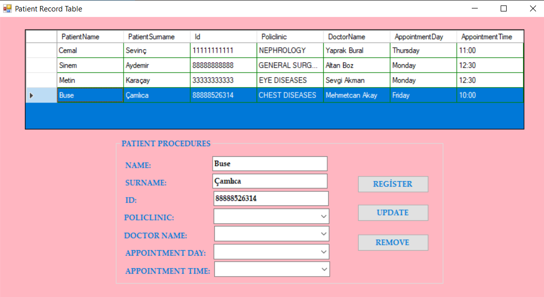 GitHub - Tugba-Demir/Patient-Registration-Table: This is a patient ...