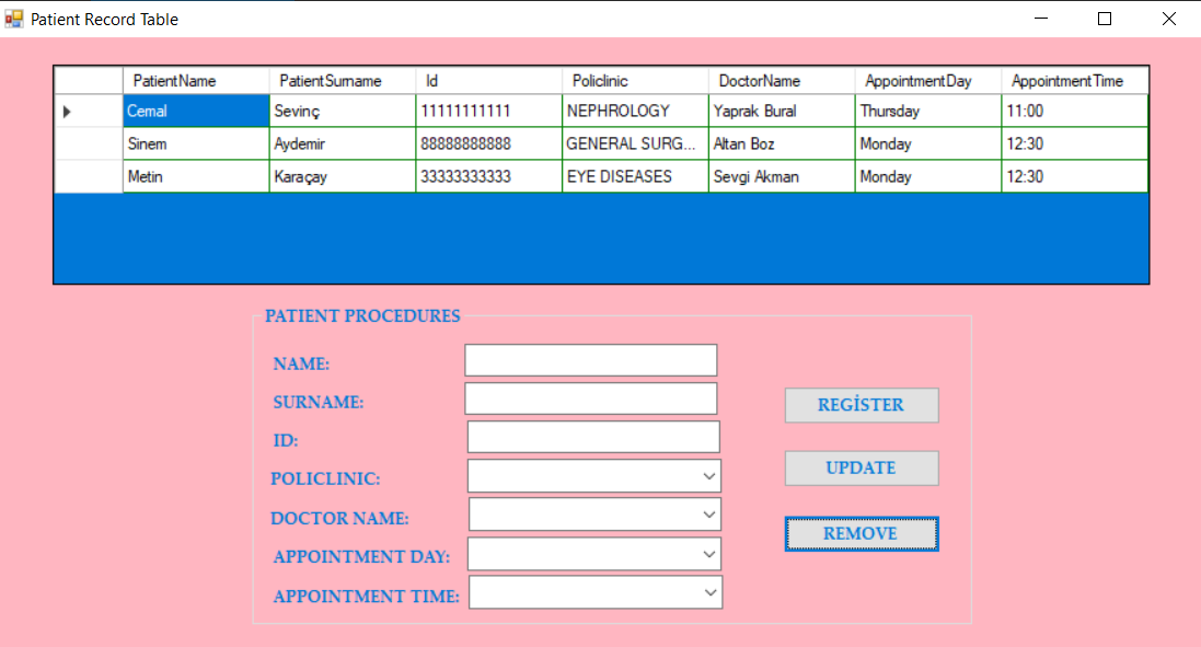 GitHub - Tugba-Demir/Patient-Registration-Table: This is a patient ...