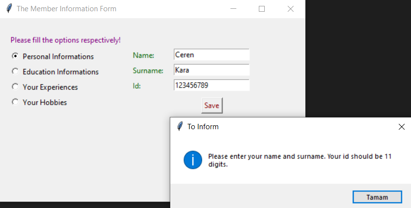 GitHub - Tugba-Demir/The-Member-Information-Form: This is a member ...