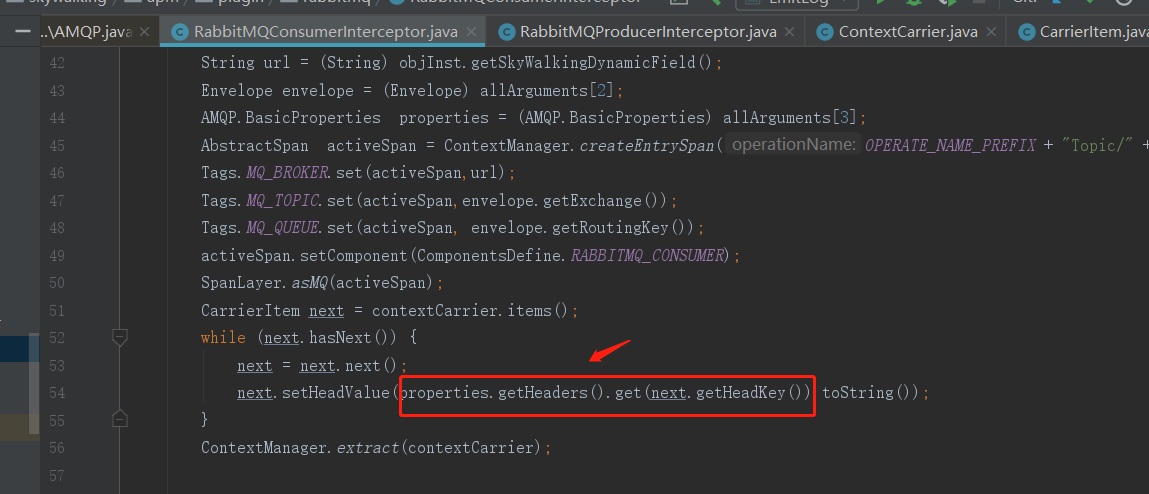 RabbitMQConsumerInterceptor intercept failure java.lang.NullPointerException · Issue #2446 ...