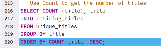 GitHub - danjoyce6/Pewlett-Hackard-Analysis: SQL and pgAdmin to examine retirement data