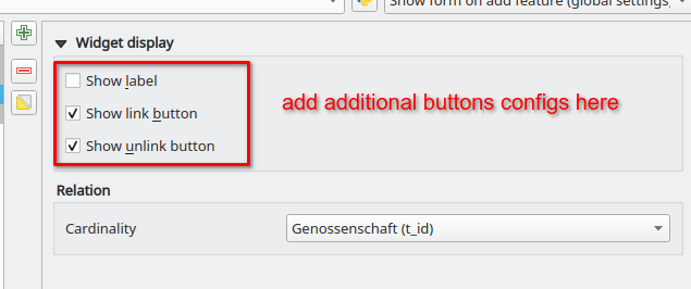 Make more buttons in relation editor configurable · Issue #37718 · qgis/QGIS · GitHub
