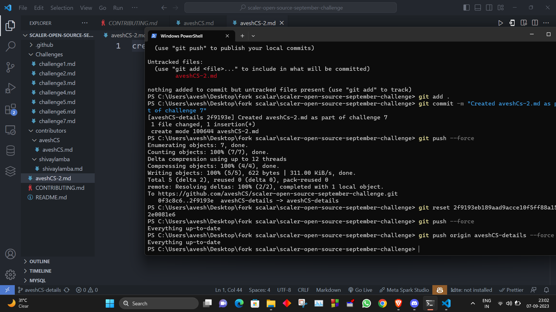 Challenge #1 - Avesh Singh · Issue #375 · scaleracademy/scaler-open-source-september-challenge ...