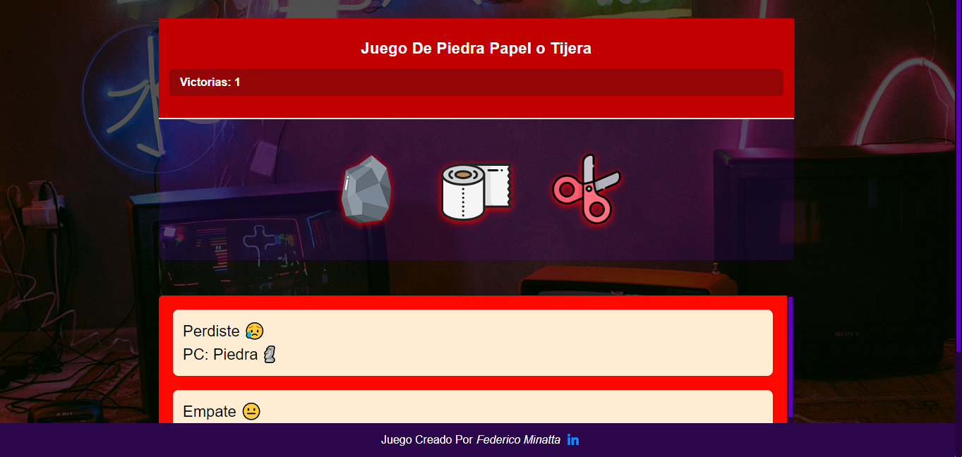 GitHub - fedeminatta/juegoPiedra: Este es videojuego de piedra papel tijera creado con HTML CSS ...