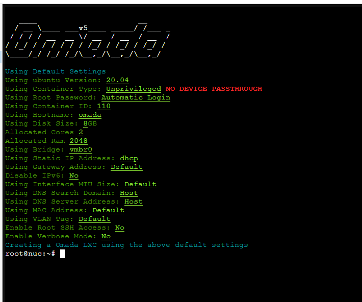 OMADA script does not work. · Issue #1051 · tteck/Proxmox · GitHub OMADA script does not work. · Issue #1051 · tteck/Proxmox · GitHub