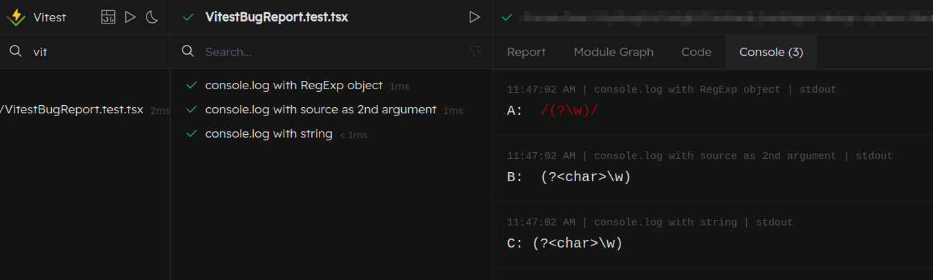 Console Tab In Vitest Ui Prints Consolelog Output As Html · Issue 2765 · Vitest Devvitest