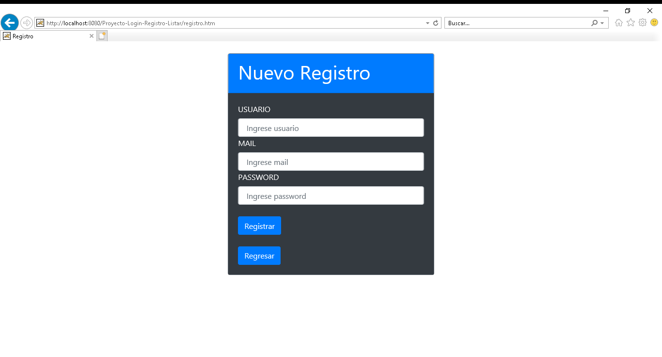 GitHub - carolinabentresca/proyecto-login-registro-listar: Proyecto ...