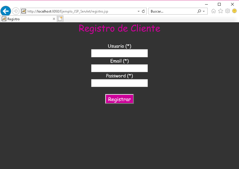 GitHub - carolinabentresca/Ejemplo-JSP-Servlet: Proyecto Java Web / JSP - Servlet