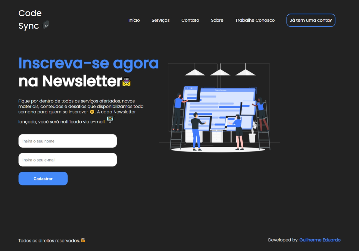 Github Guilhermeeduardo23codesync A New Landing Page Project For A Fictitious Company Built