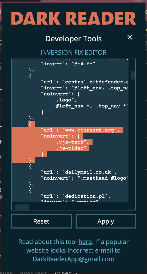Video that shouldn't be inverted. Cannot fix with dev tools? · darkreader darkreader ...